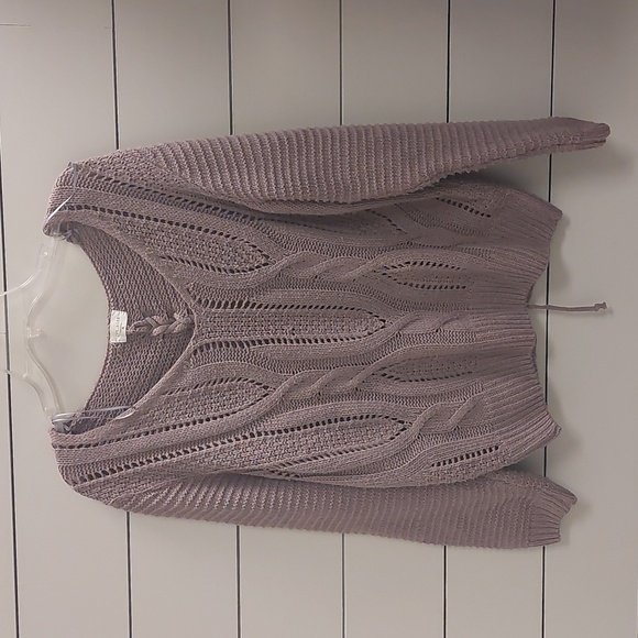 Ivy Rose | Sweaters | Ivy Rose Light Purple Open Knit Sweater Sz Xl ...